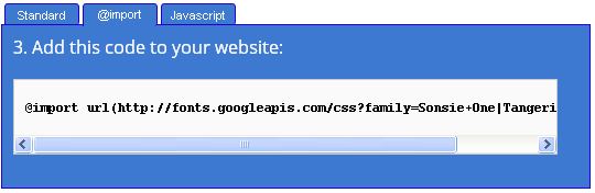 Using the Google Web Fonts API
