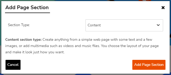 Using a Content Section in your RQS pages