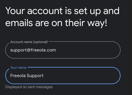 Freeola Help & Support, Setting up a Freeola e-mail address in Gmail ...