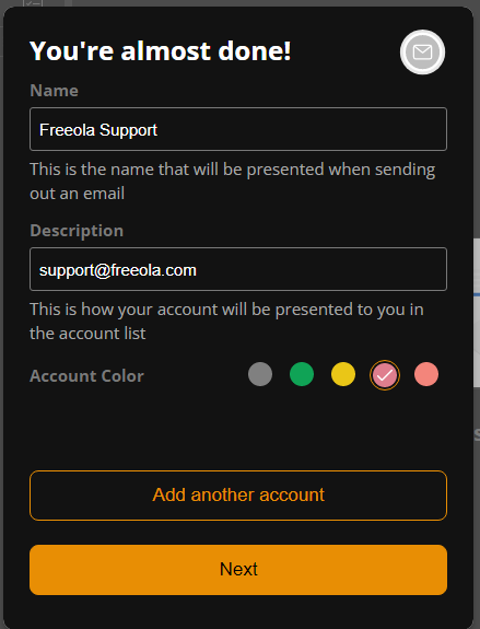 Setting up Freeola Email in BlueMail for Windows, Freeola Help & Support