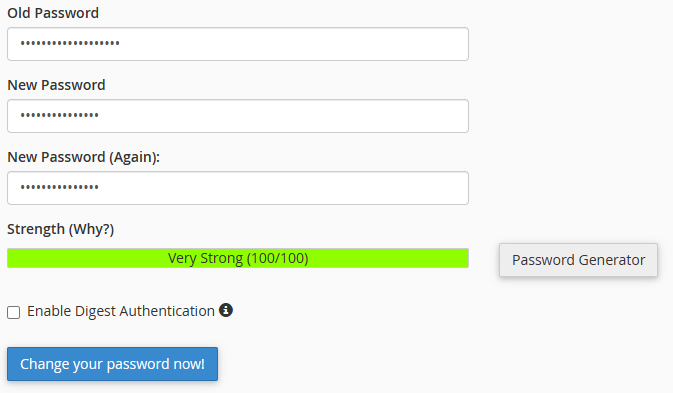 Changing passwords in MyFreeola, help & support from Freeola