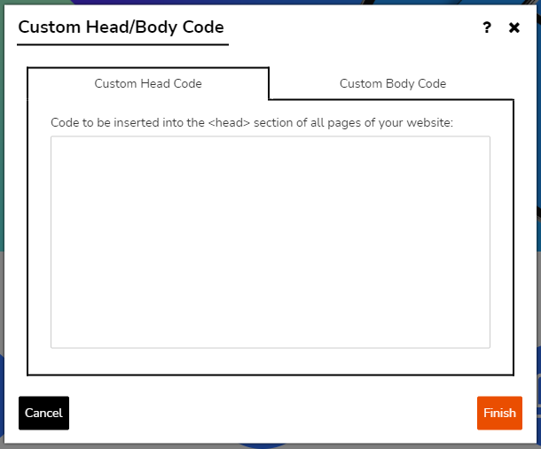 Adding Custom Head and Body Code to RQS