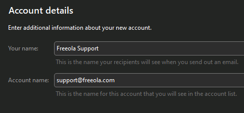 Setting up Freeola Email services in the eM Client Software