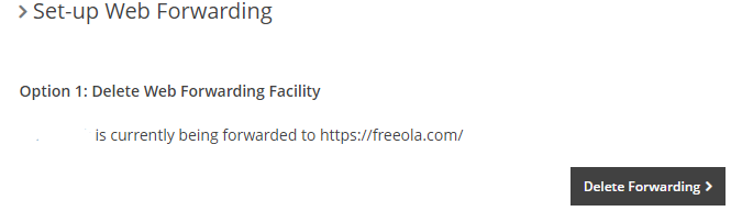 Forwarding a Domain Name with Freeola