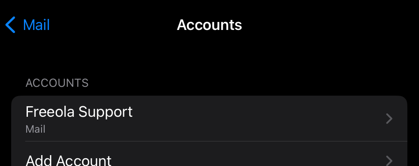 Freeola Help & Support, Freeola email setup for iPhone and iPad