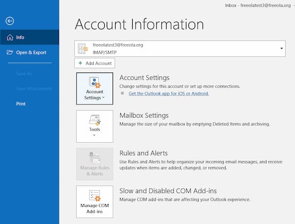 Changing Email Settings within Microsoft Outlook