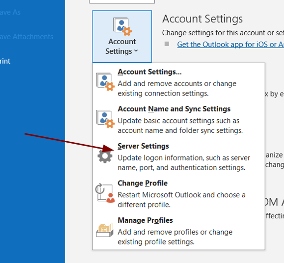 Changing Email Settings within Microsoft Outlook