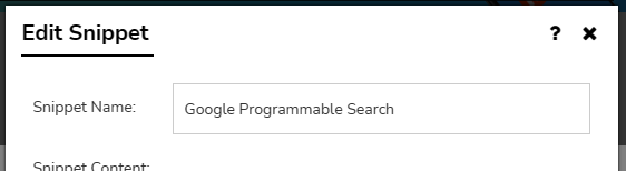Adding a Programmable Search from Google to RQS