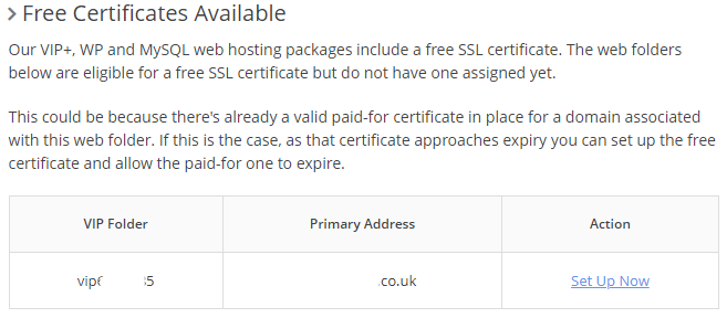 Using the Freeola Free SSL Service
