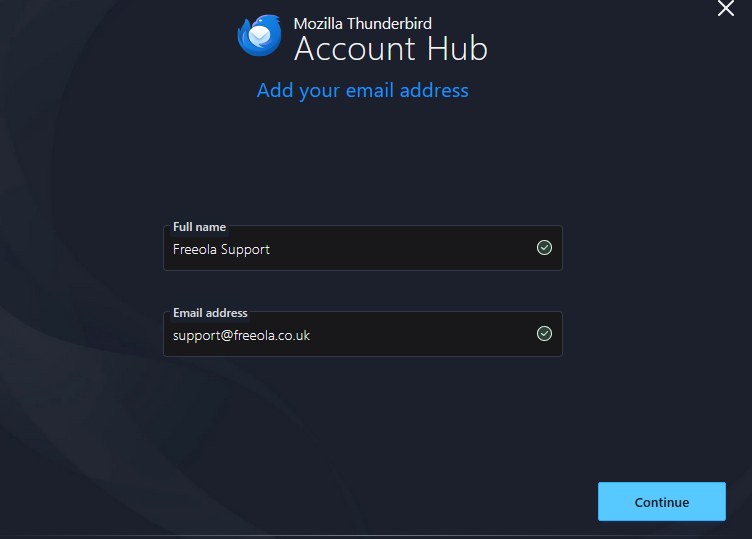 Setting up Freeola Email in Mozilla Thunderbird (version 140/Eclipse)