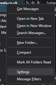 Setting up Freeola Email in Mozilla Thunderbird (version 140/Eclipse)