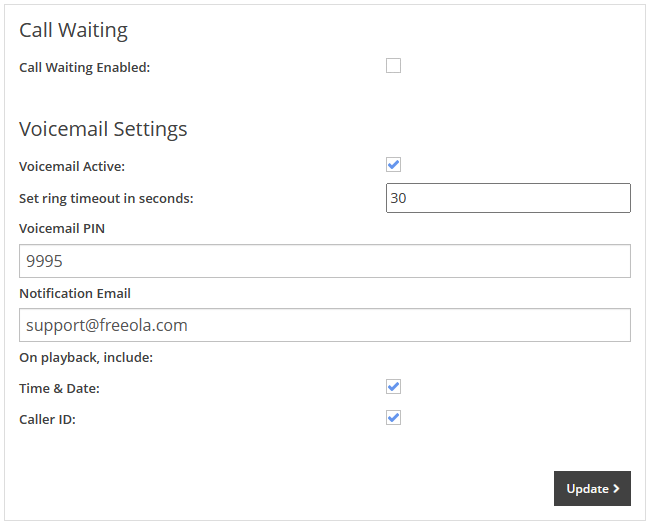 Controlling Freeola Voice Features Through MyFreeola, Freeola Help ...