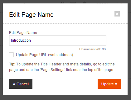 Managing Page and File Names with InstantPro Website Builder | General ...
